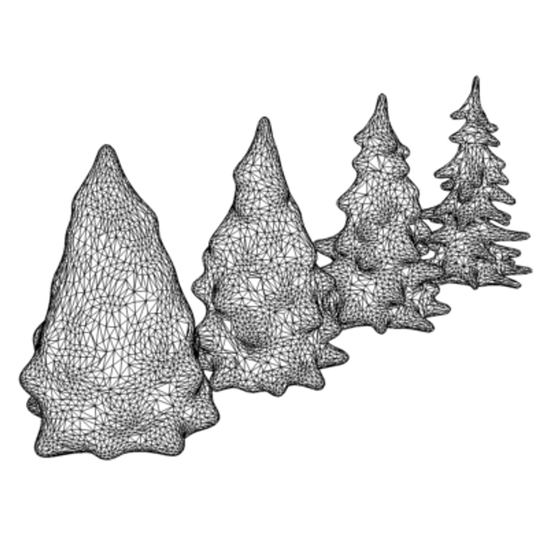 Snowy Fir Trees Snow Dxf