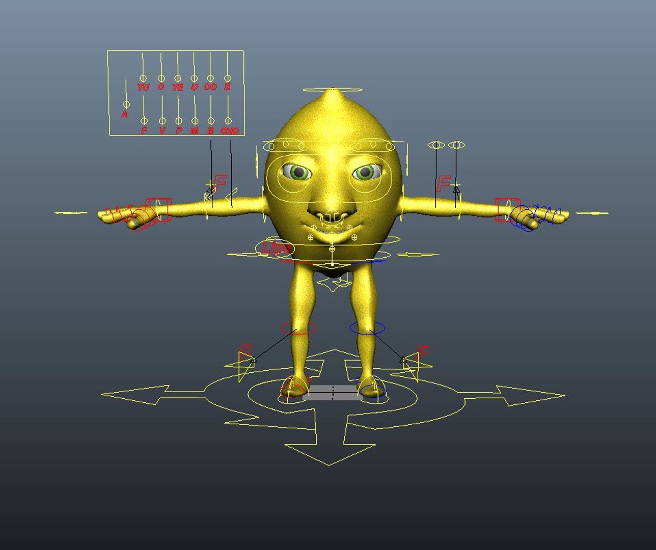 Free Lemon Cartoon 3d Model