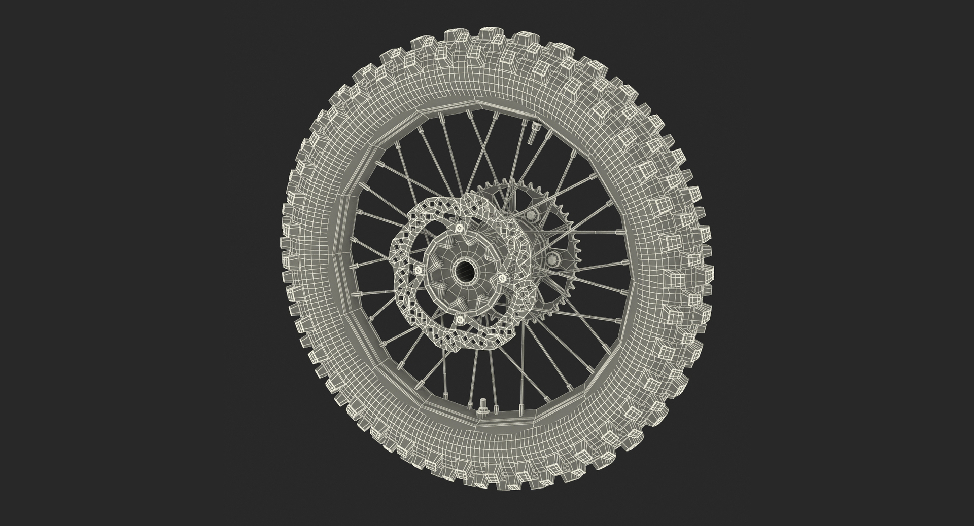 3D Model Motocross Motorcycle Rear Wheel - TurboSquid 1230184