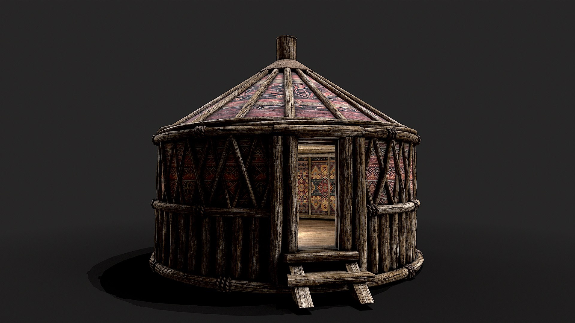 Traditional Yurt Nomads Tent With Interior 5 Model - TurboSquid 2360359