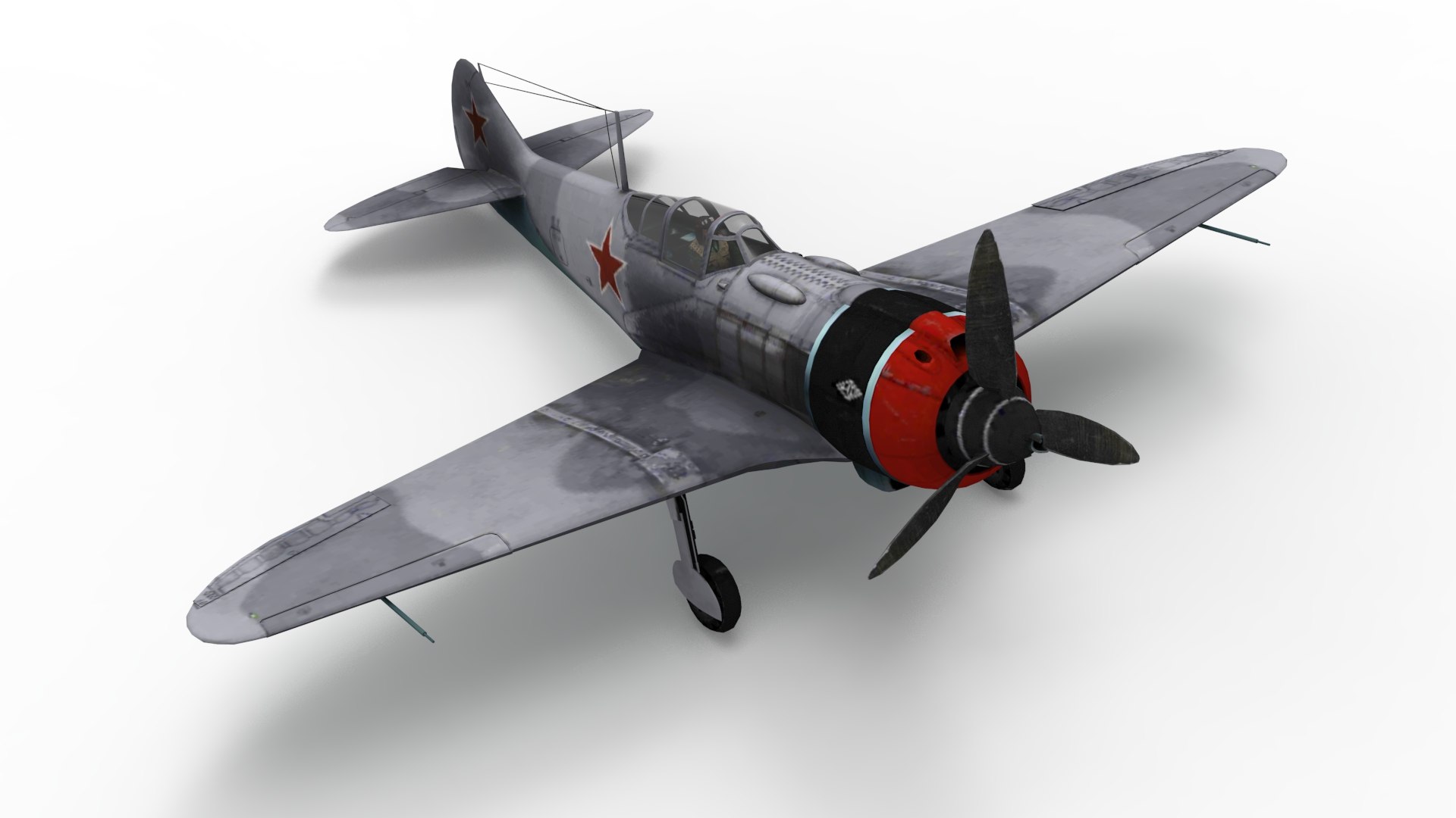 3D LA-5FN WWII Soviet Fighter Aircraft Low-poly 3D model - TurboSquid ...