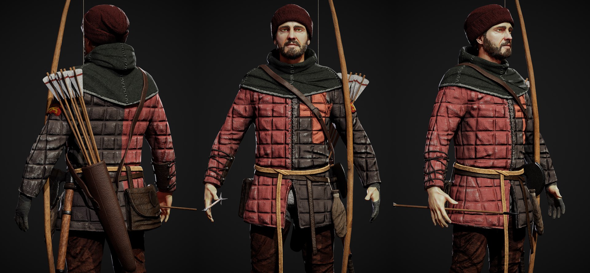 3D Medieval Archer - TurboSquid 2345950