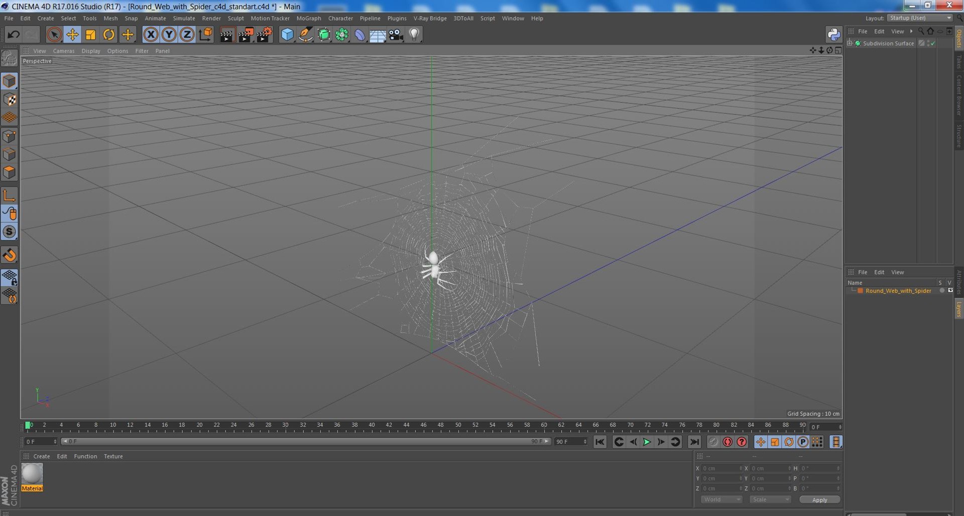 3D Model Round Web With Spider - TurboSquid 2213148