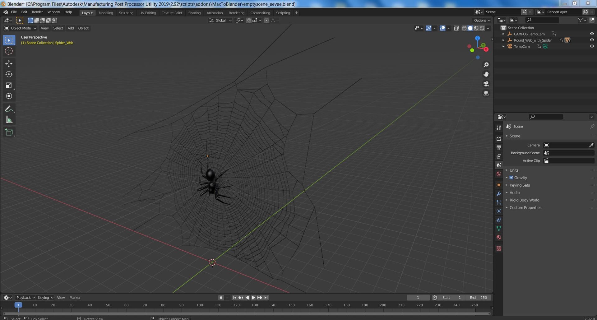 3D Model Round Web With Spider - TurboSquid 2213148
