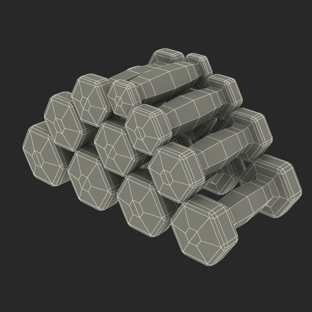 Dumbbell Weights Set 3d Model