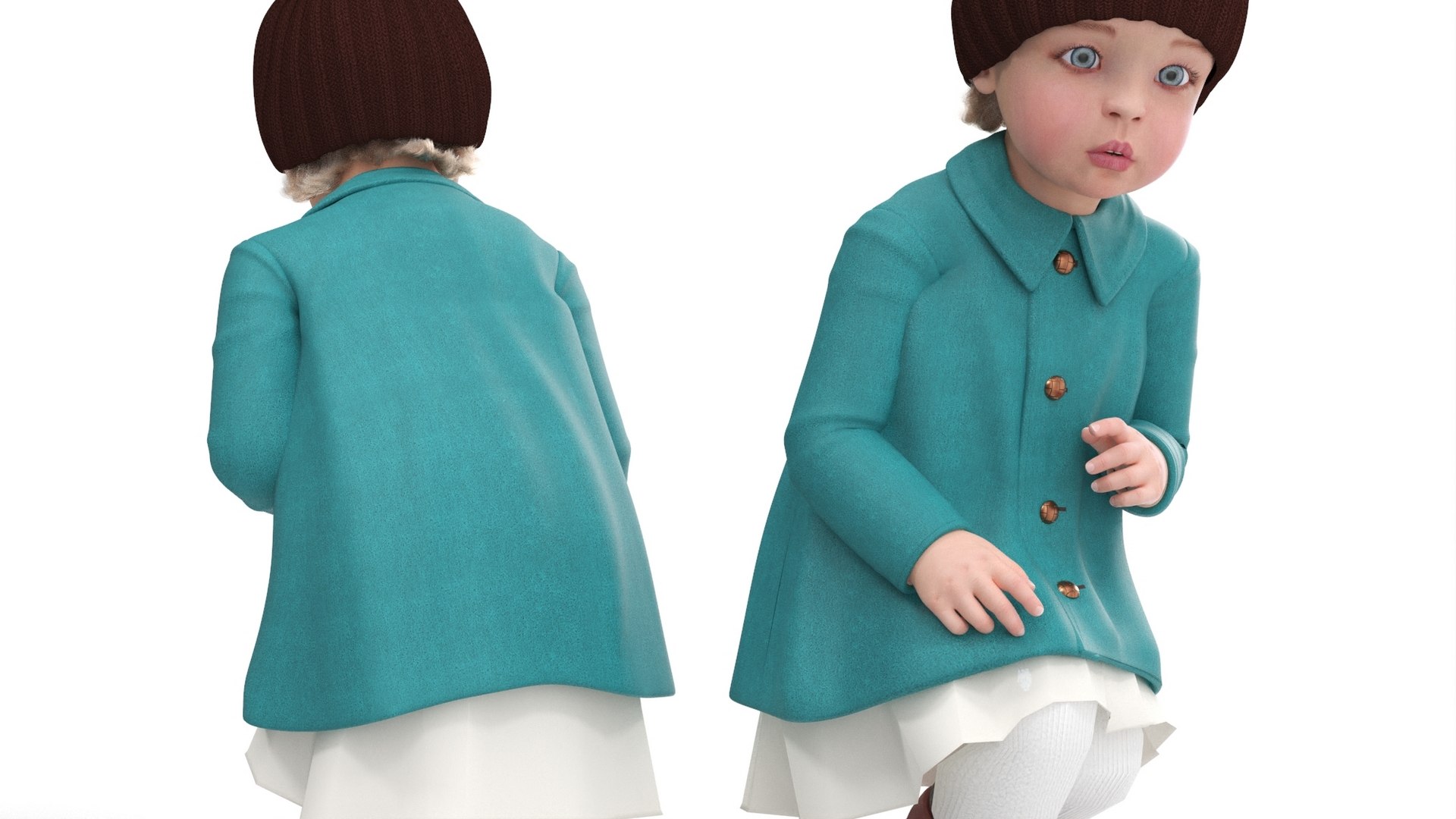 3D Baby Girl Outdoor Autumn Style Crawling Fur Model - TurboSquid 2286867