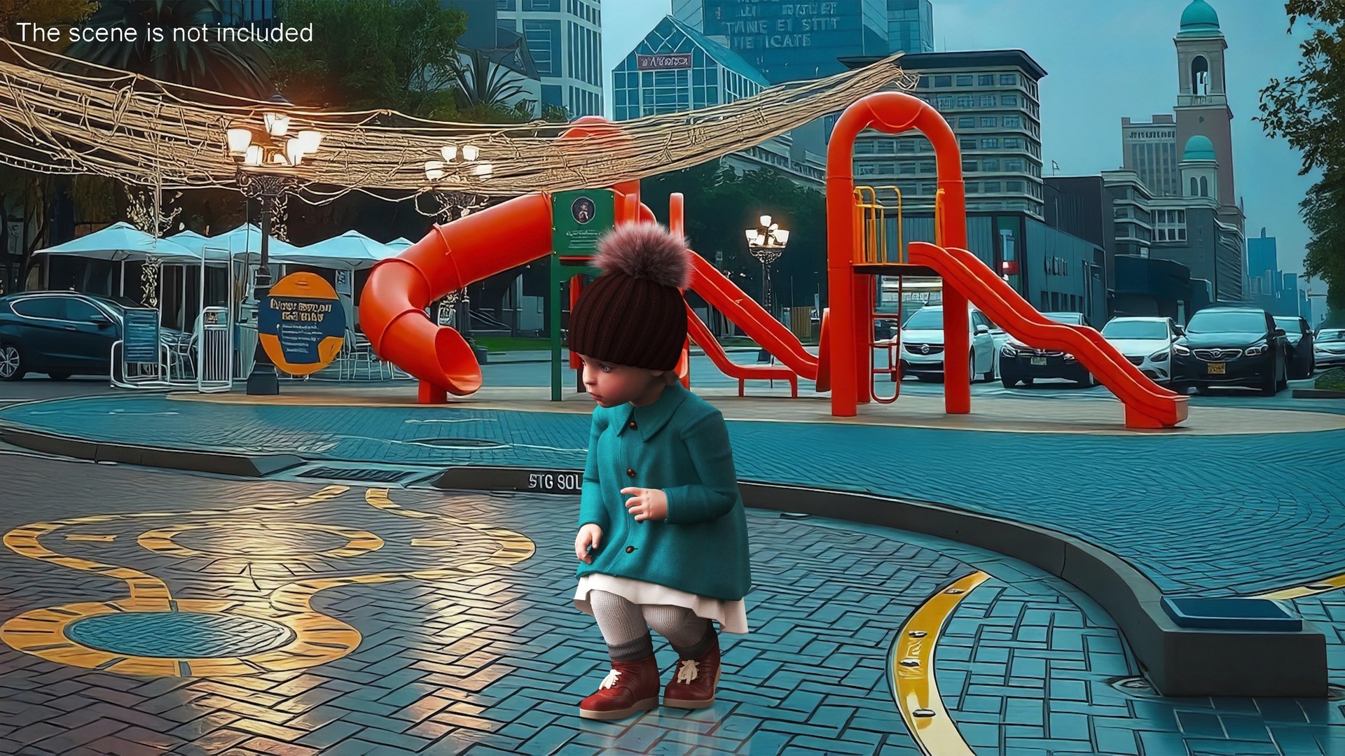 3D Baby Girl Outdoor Autumn Style Crawling Fur Model - TurboSquid 2286867