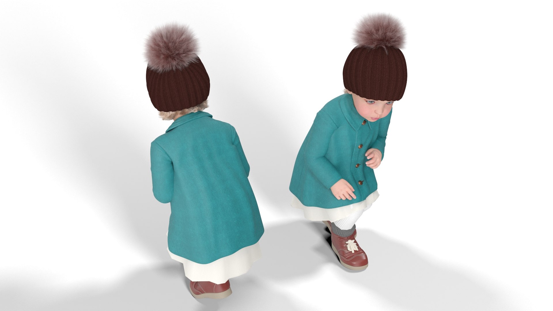 3D Baby Girl Outdoor Autumn Style Crawling Fur Model - TurboSquid 2286867