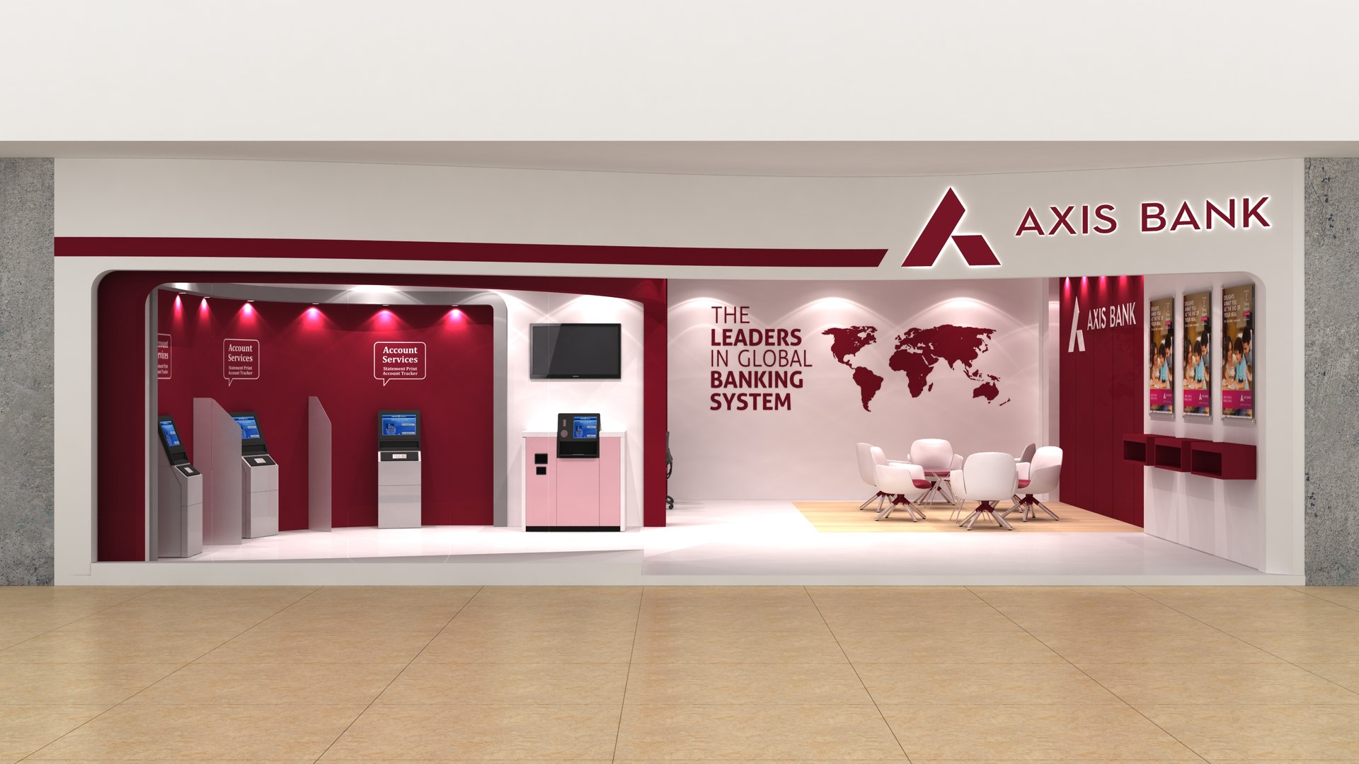 Axis bank lobby 3D model - TurboSquid 1357111