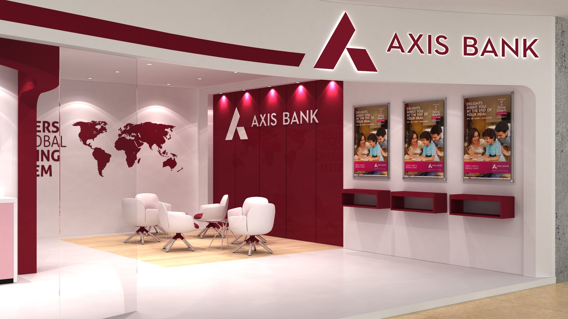Axis bank lobby 3D model - TurboSquid 1357111