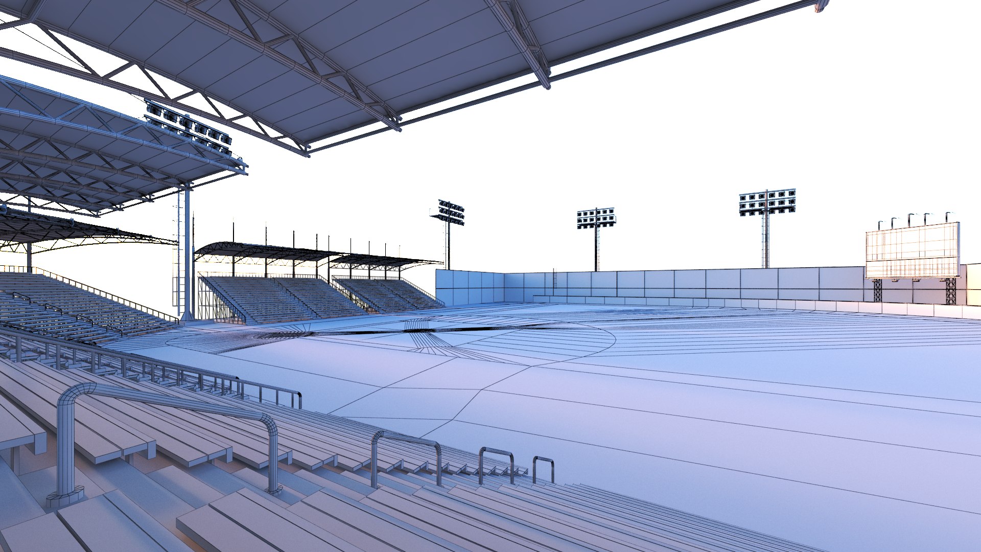 3D real baseball stadium model - TurboSquid 1454049