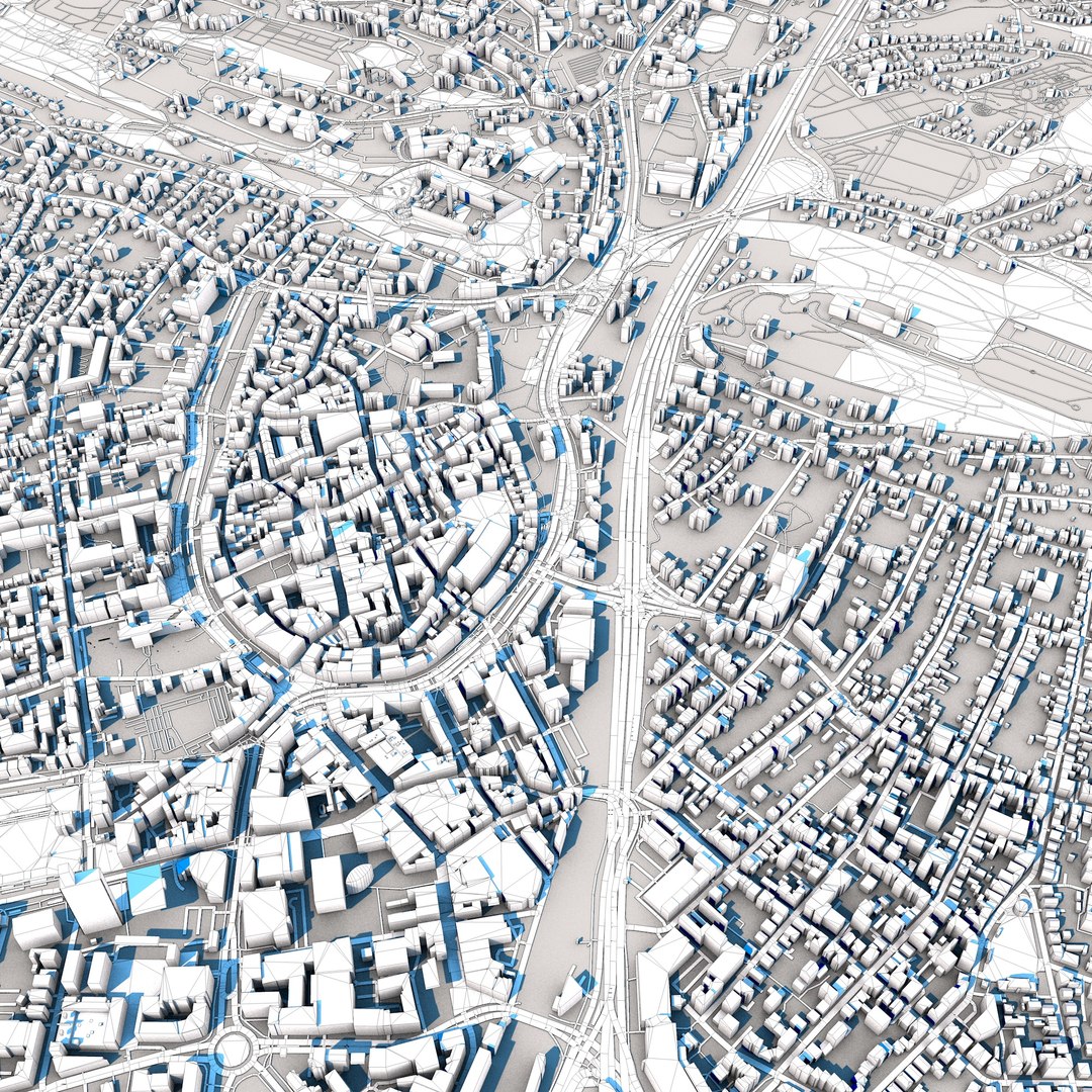 3D Model Bielefeld City Germany - TurboSquid 2355414