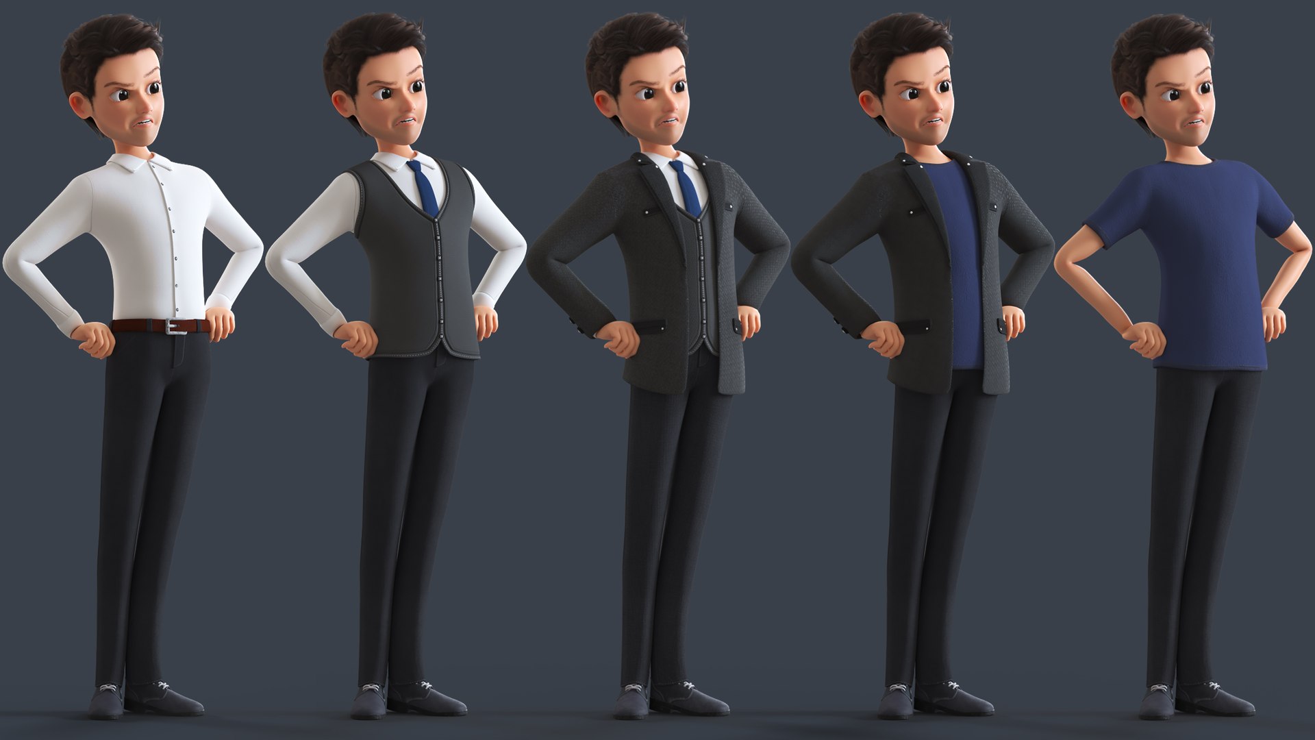 CARTOON FATHER 3 - RIGGED MAN 3D 3D Model - TurboSquid 1997227