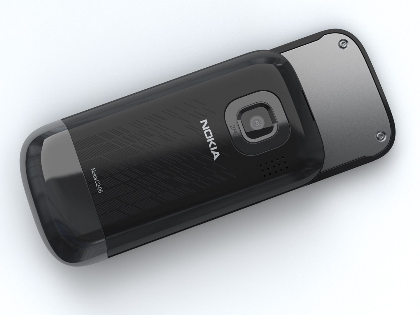 3d nokia c2-06 touch type model