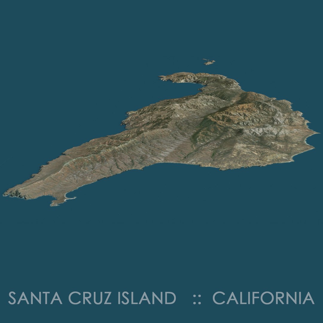 3D Santa Cruz Island Terrain Model - TurboSquid 1309380