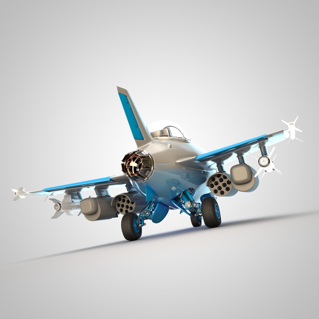 3d Cartoon Fighter Jet
