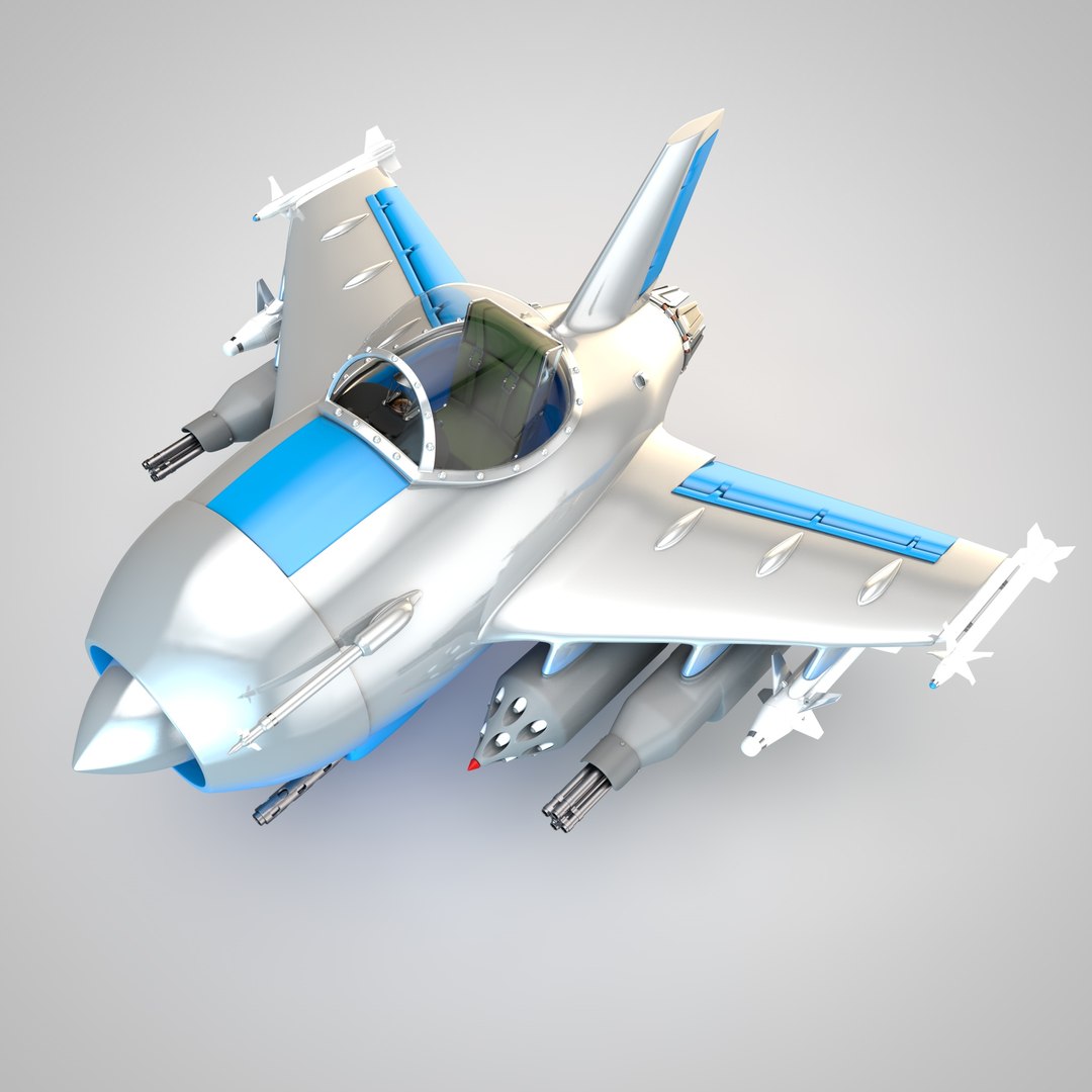 3d Cartoon Fighter Jet