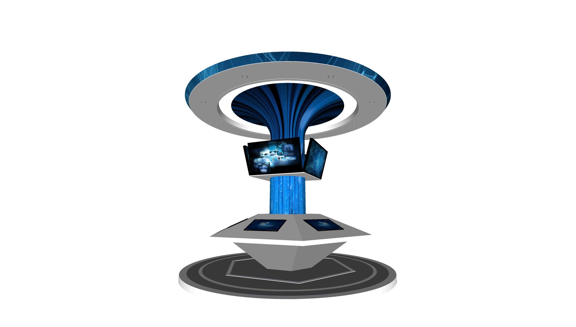 3D High-Tech Future Exhibition Hall Exhibition Booth Island Main Booth ...