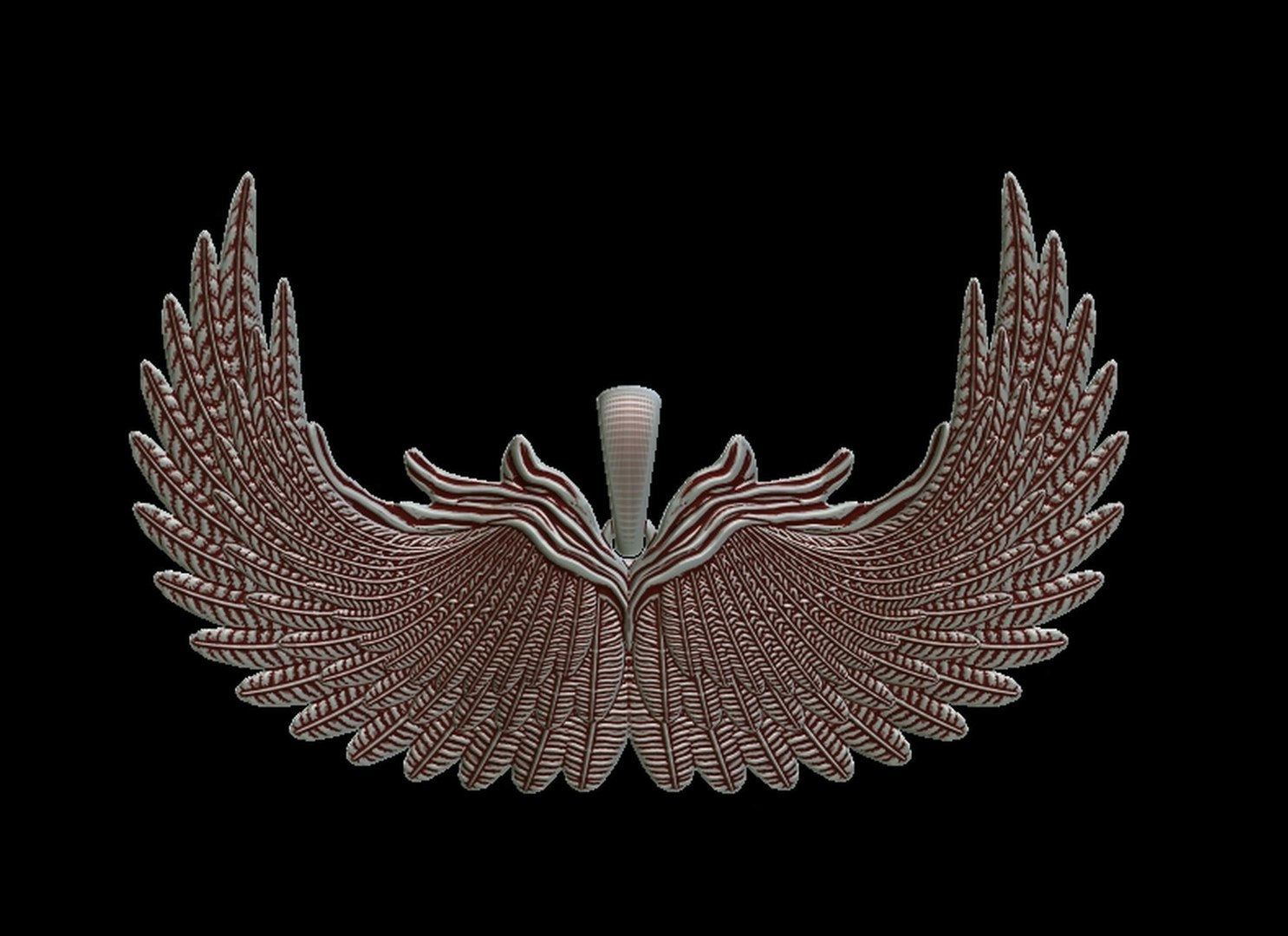 3D Model Feather Wings Pendant - TurboSquid 2370024