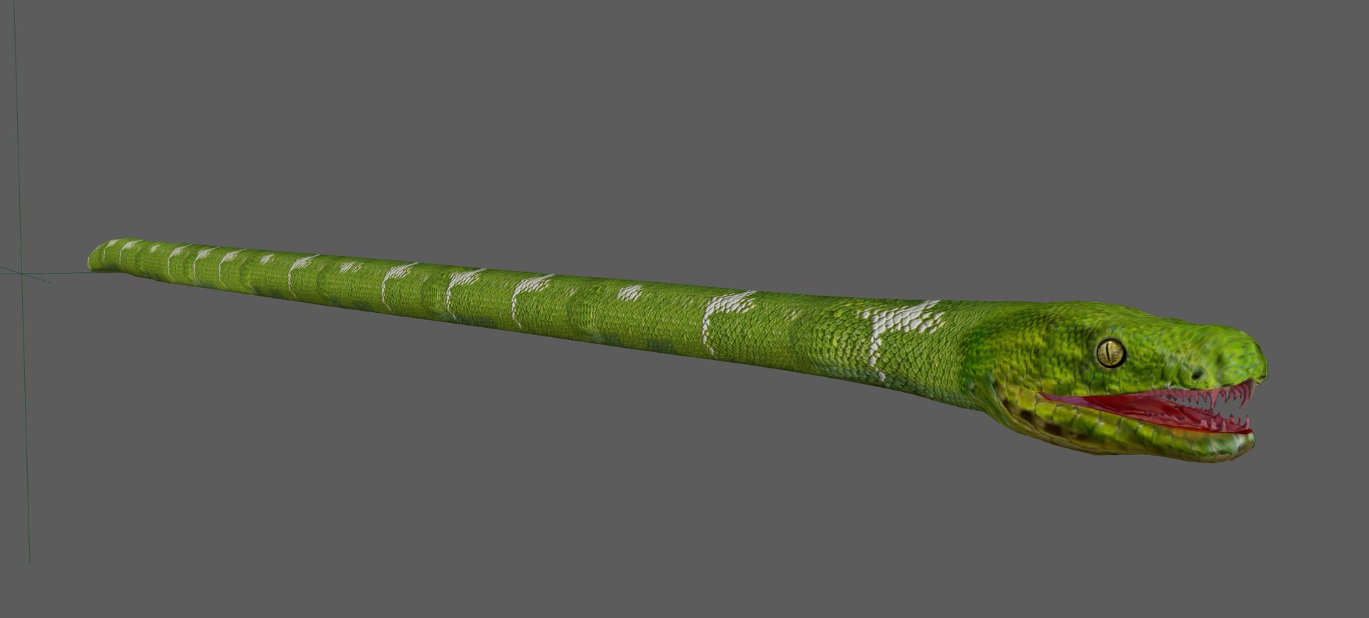 Green Snake Rig 3D Model - TurboSquid 2250823