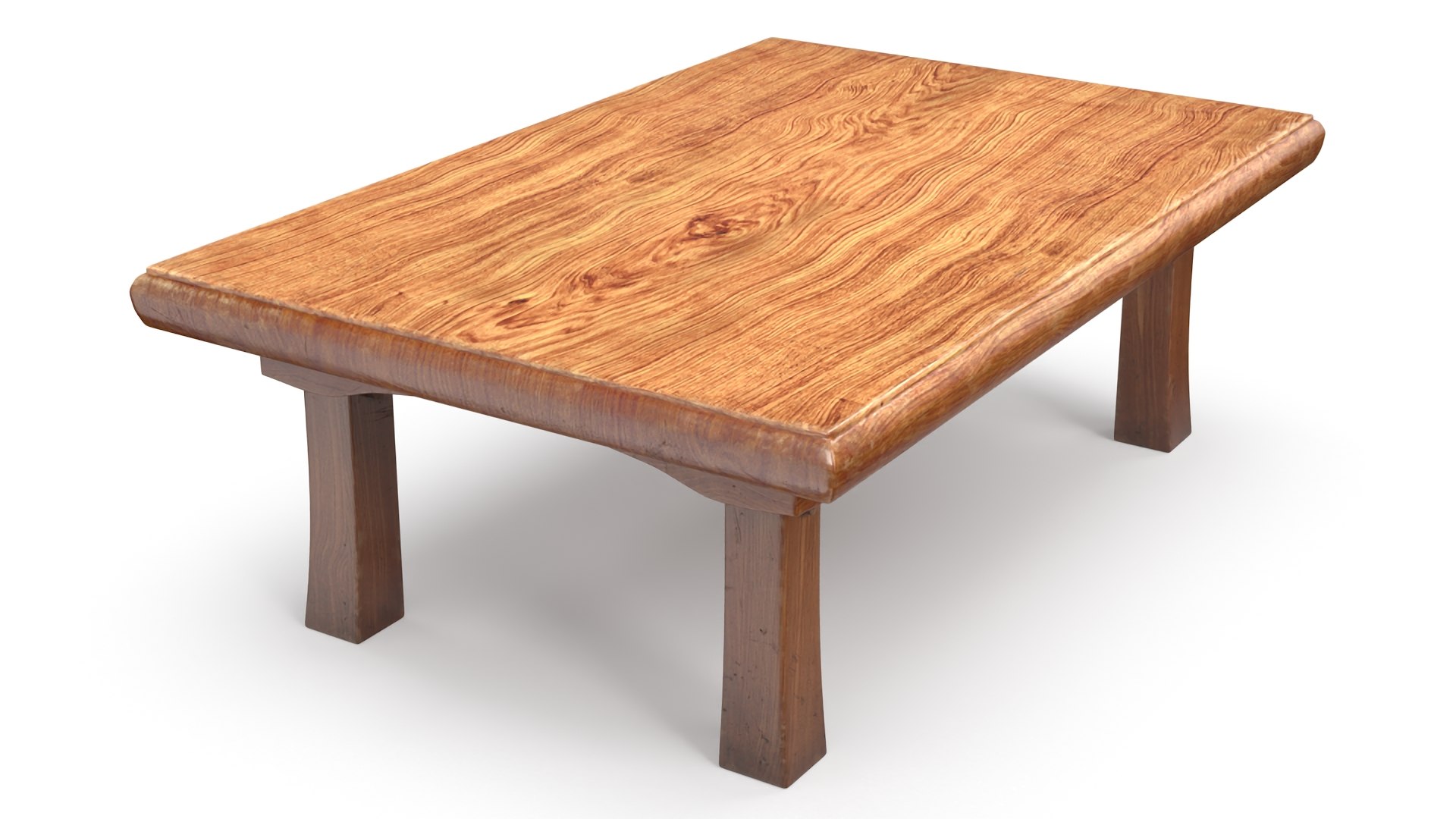 3D Wooden Low Table Floor - TurboSquid 2290747