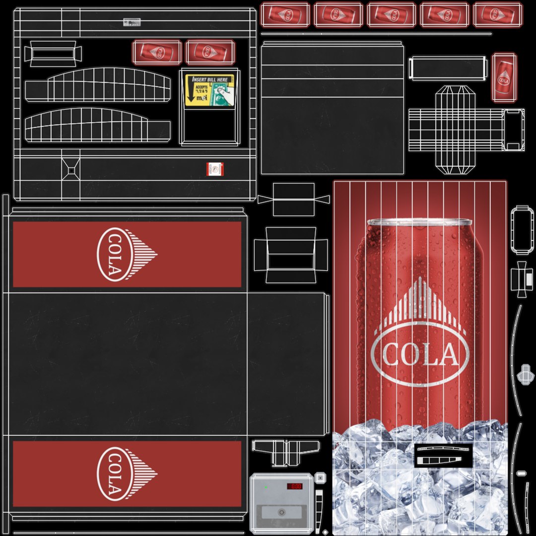 Cola Vending Machine 3D - TurboSquid 2112153
