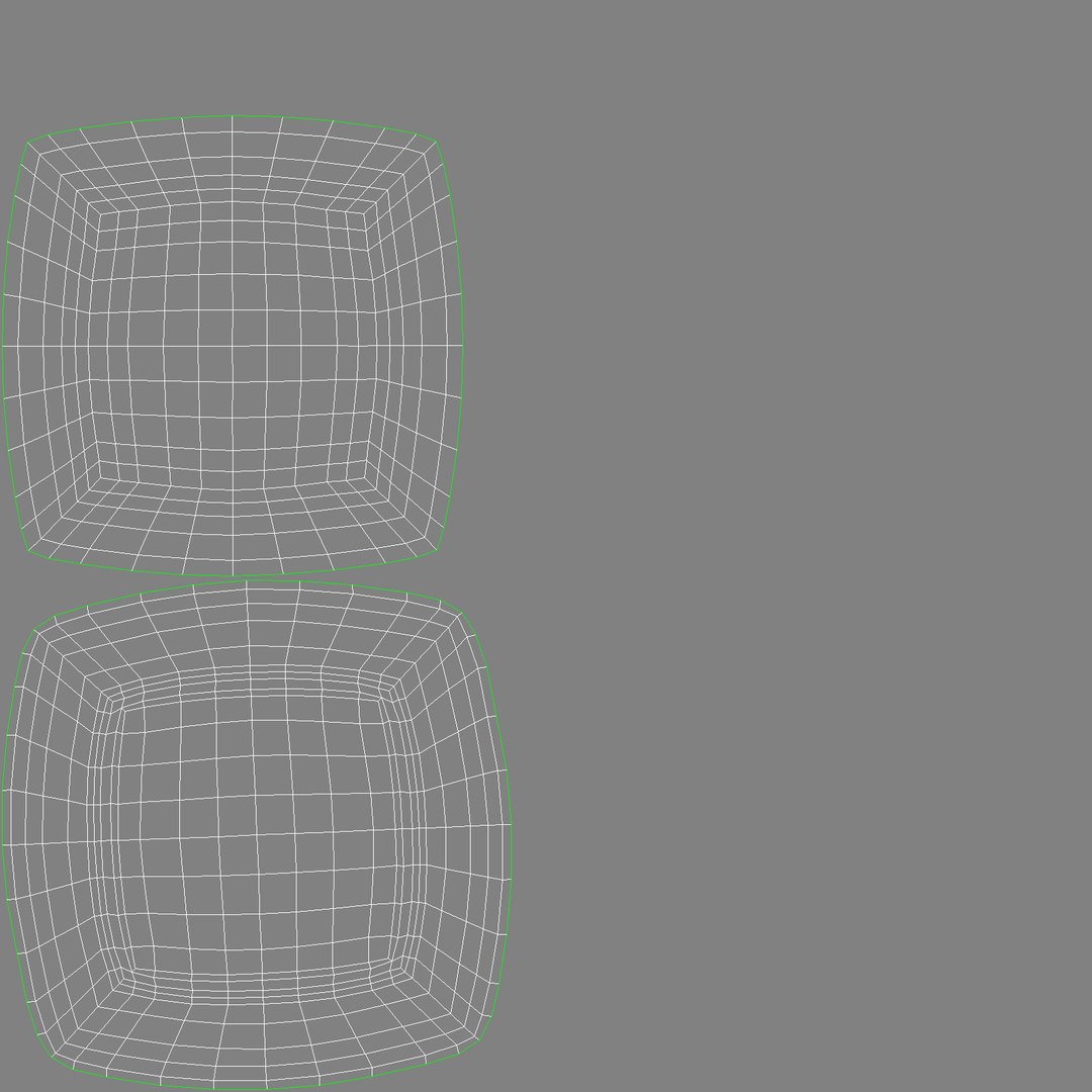 3d Model Ceramic Serving Square Rounded