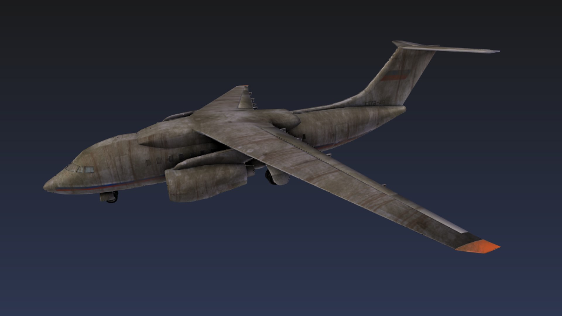 3d Model Antonov An-148 Post Apocalyptic