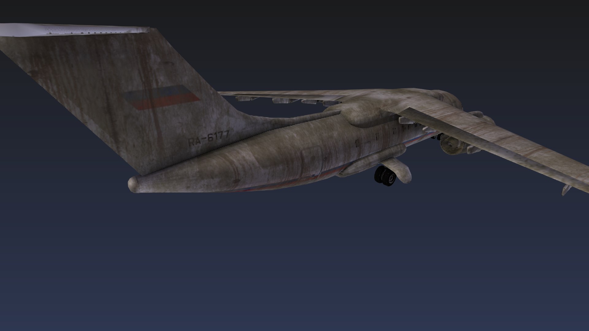 3d Model Antonov An-148 Post Apocalyptic
