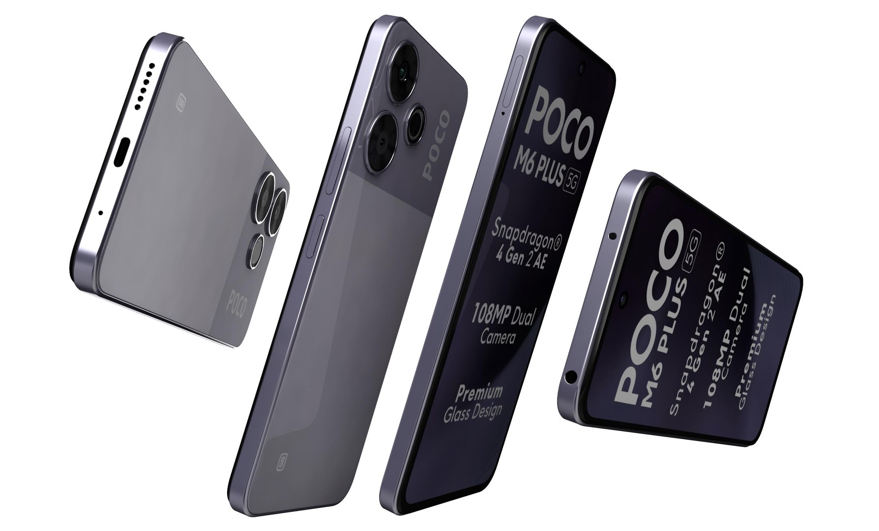 Xiaomi Poco M6 Plus 5G Misty Lavender 3D Model - TurboSquid 2264757