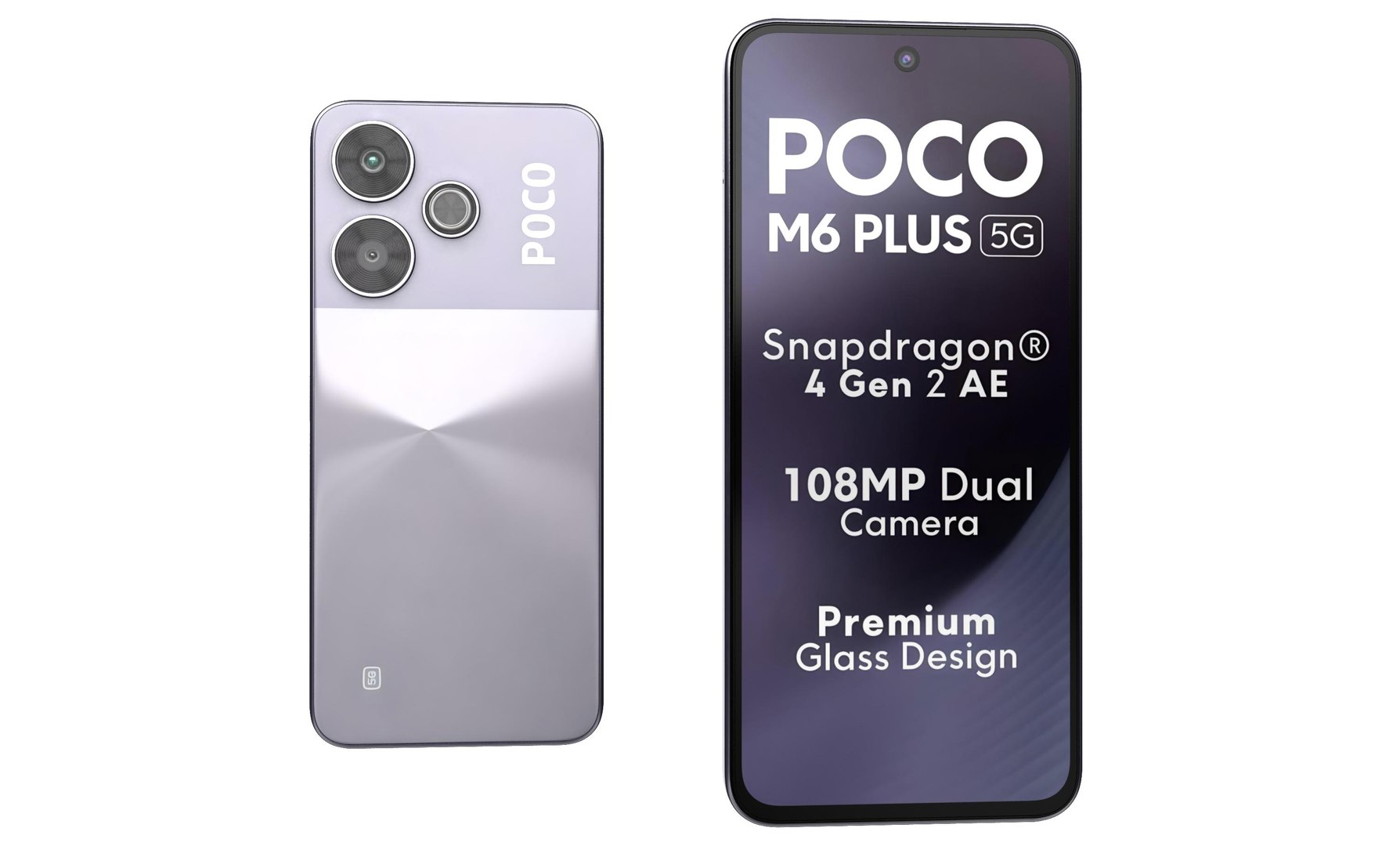 Xiaomi Poco M6 Plus 5G Misty Lavender 3D Model - TurboSquid 2264757