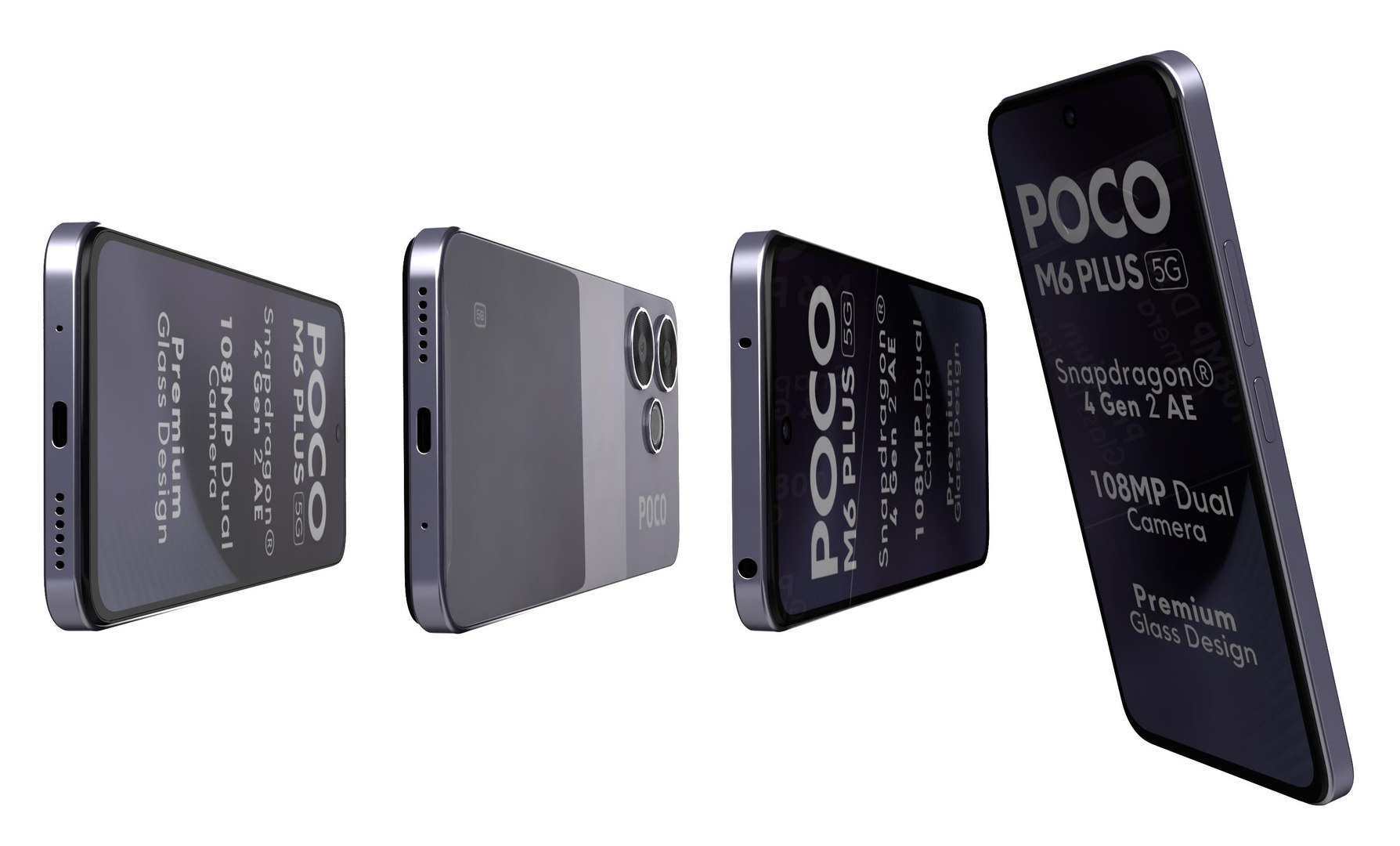 Xiaomi Poco M6 Plus 5G Misty Lavender 3D Model - TurboSquid 2264757