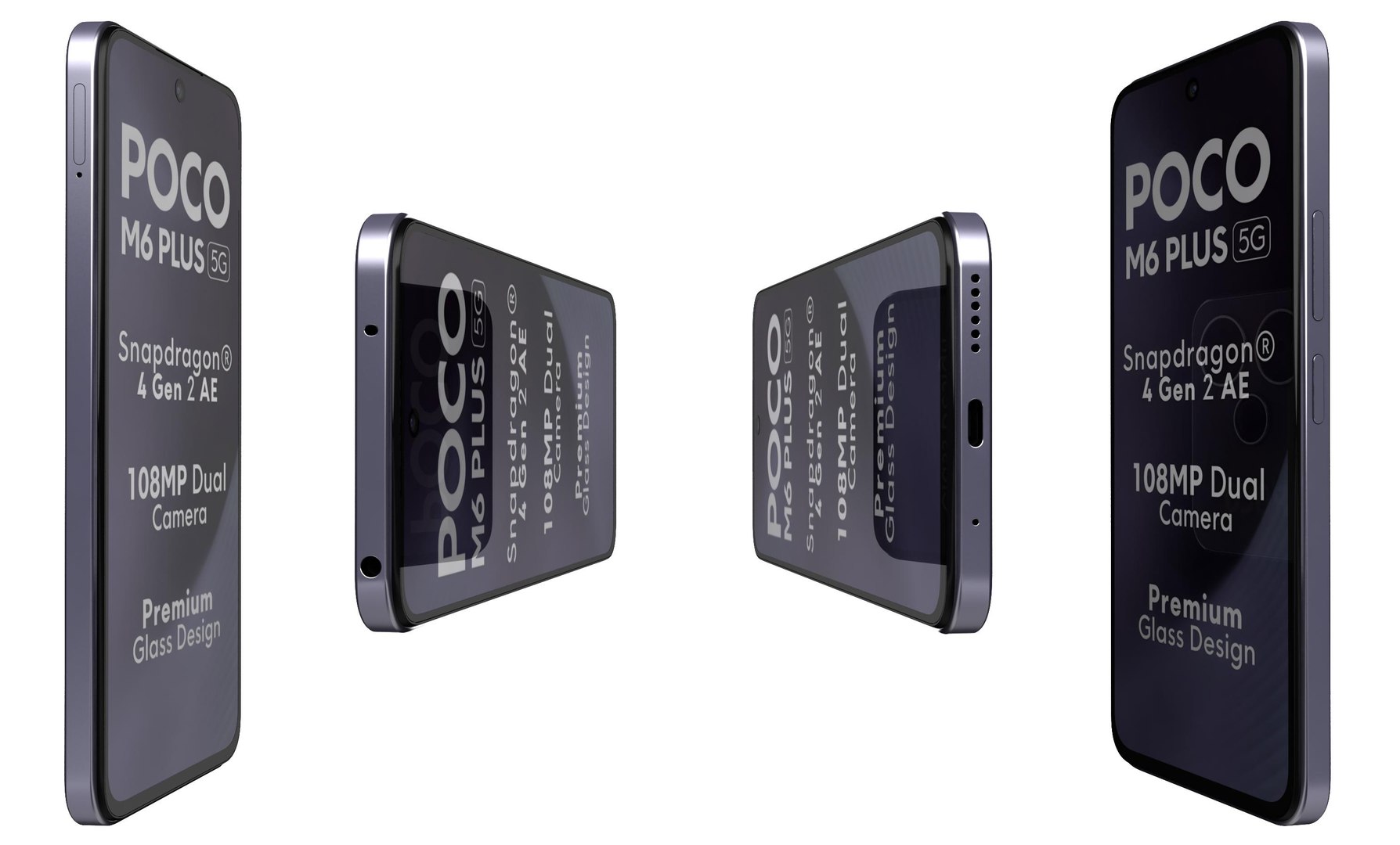 Xiaomi Poco M6 Plus 5G Misty Lavender 3D Model - TurboSquid 2264757