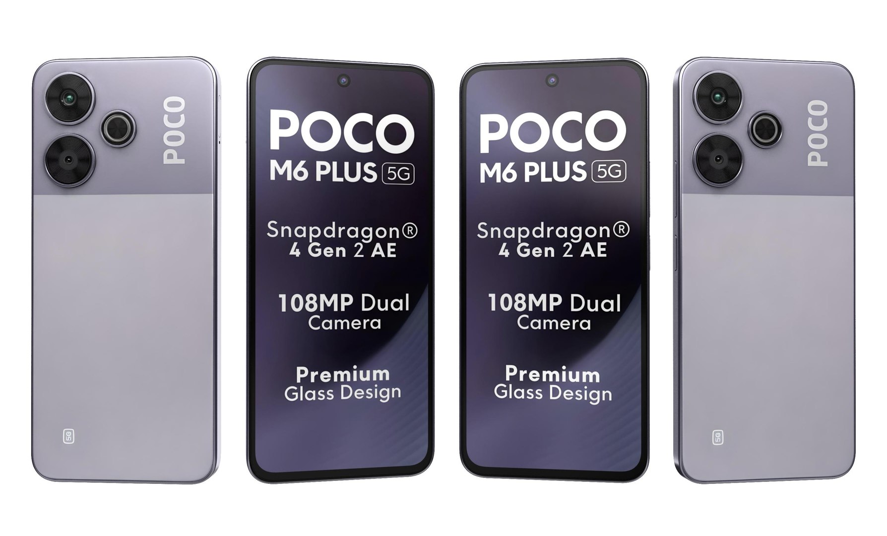 Xiaomi Poco M6 Plus 5G Misty Lavender 3D Model - TurboSquid 2264757