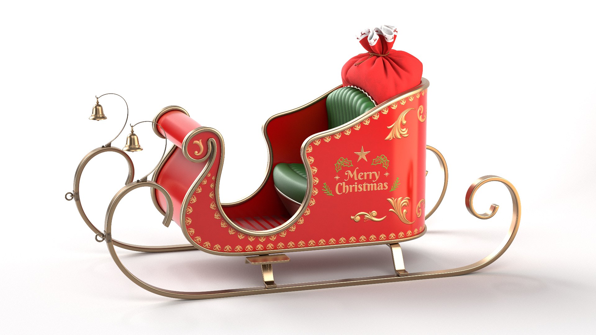 3D Santa Sleigh Model - TurboSquid 2317393
