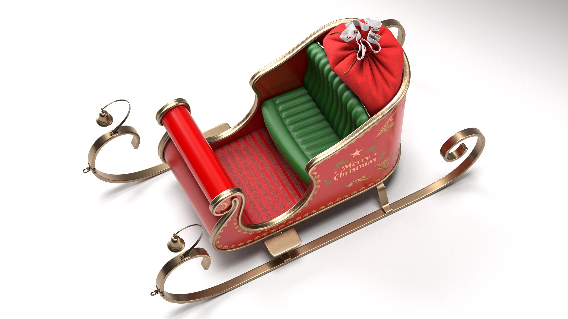 3D Santa Sleigh Model - TurboSquid 2317393