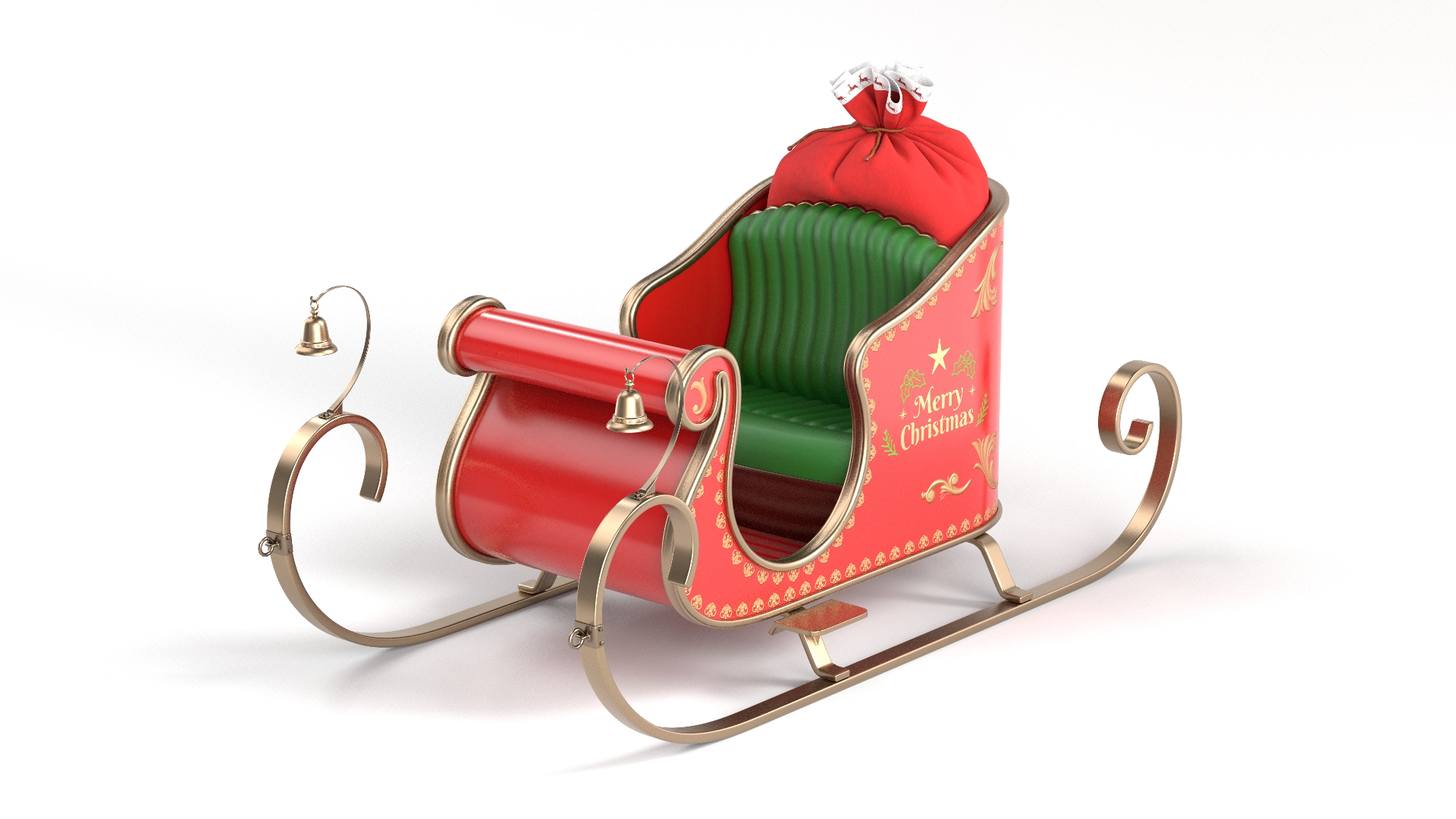 3D Santa Sleigh Model - TurboSquid 2317393