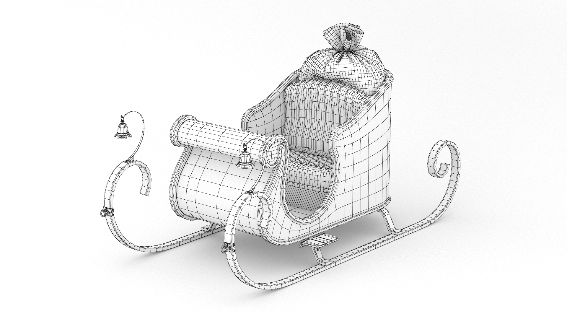 3D Santa Sleigh Model - TurboSquid 2317393