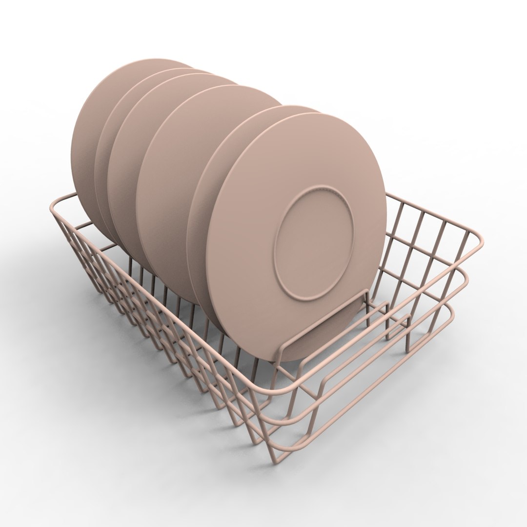 3d Plates Dish Rack Model