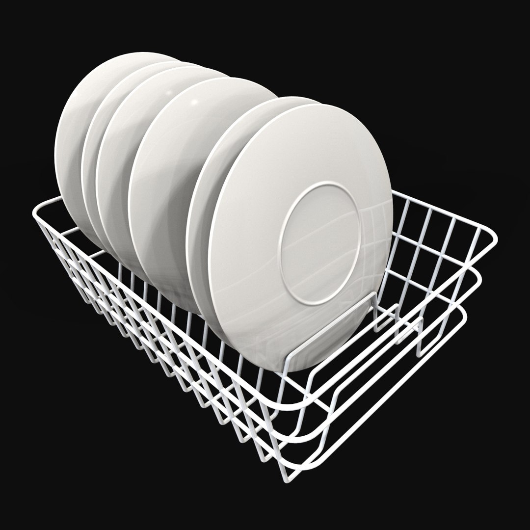 3d Plates Dish Rack Model