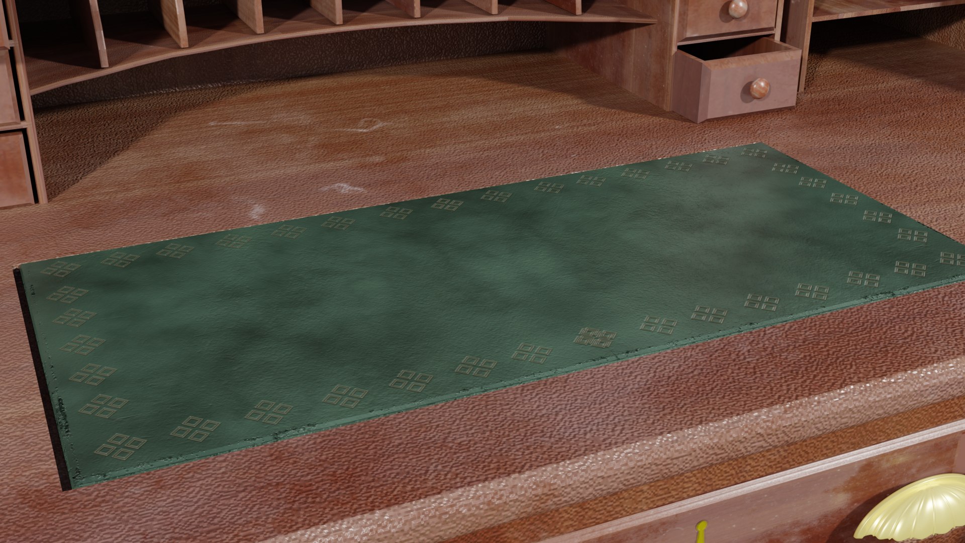 Scroll Desk 3D Model - TurboSquid 1422319