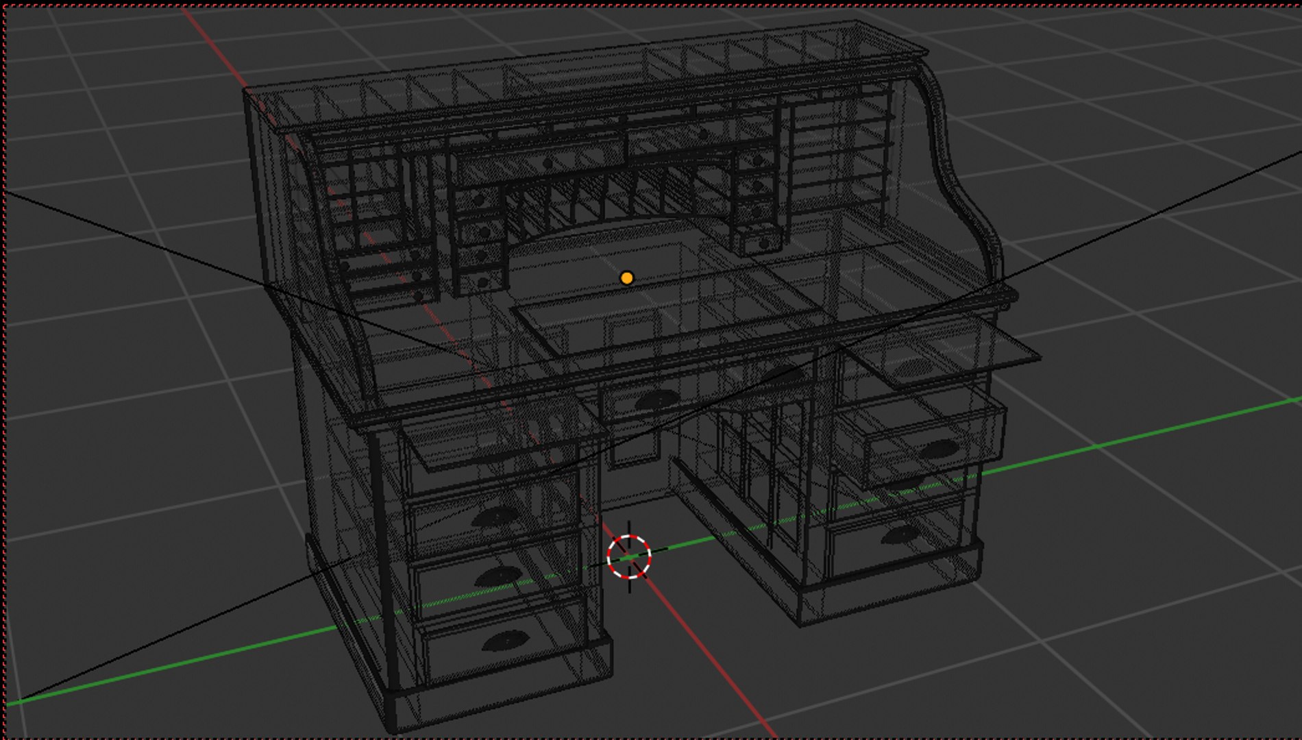 Scroll Desk 3D Model - TurboSquid 1422319