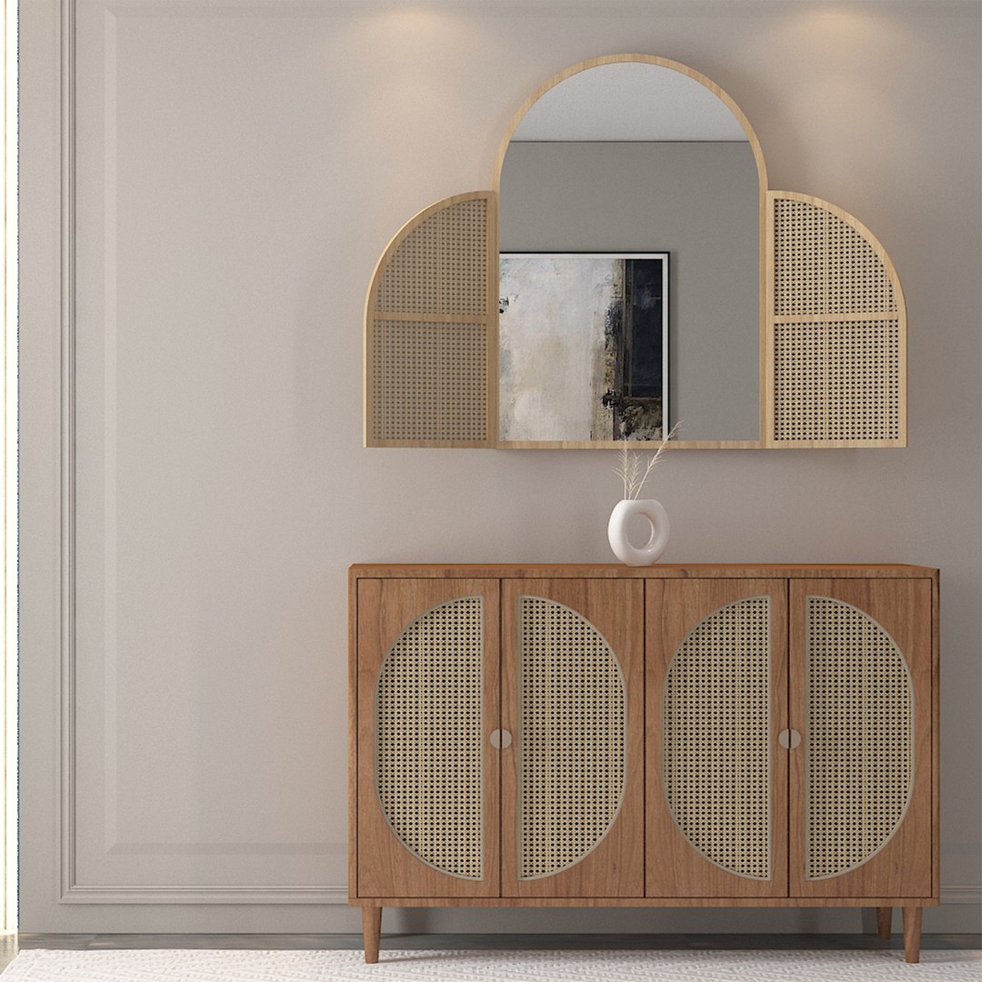 Rattan Cabinet And Frames 3D Model - TurboSquid 2010244