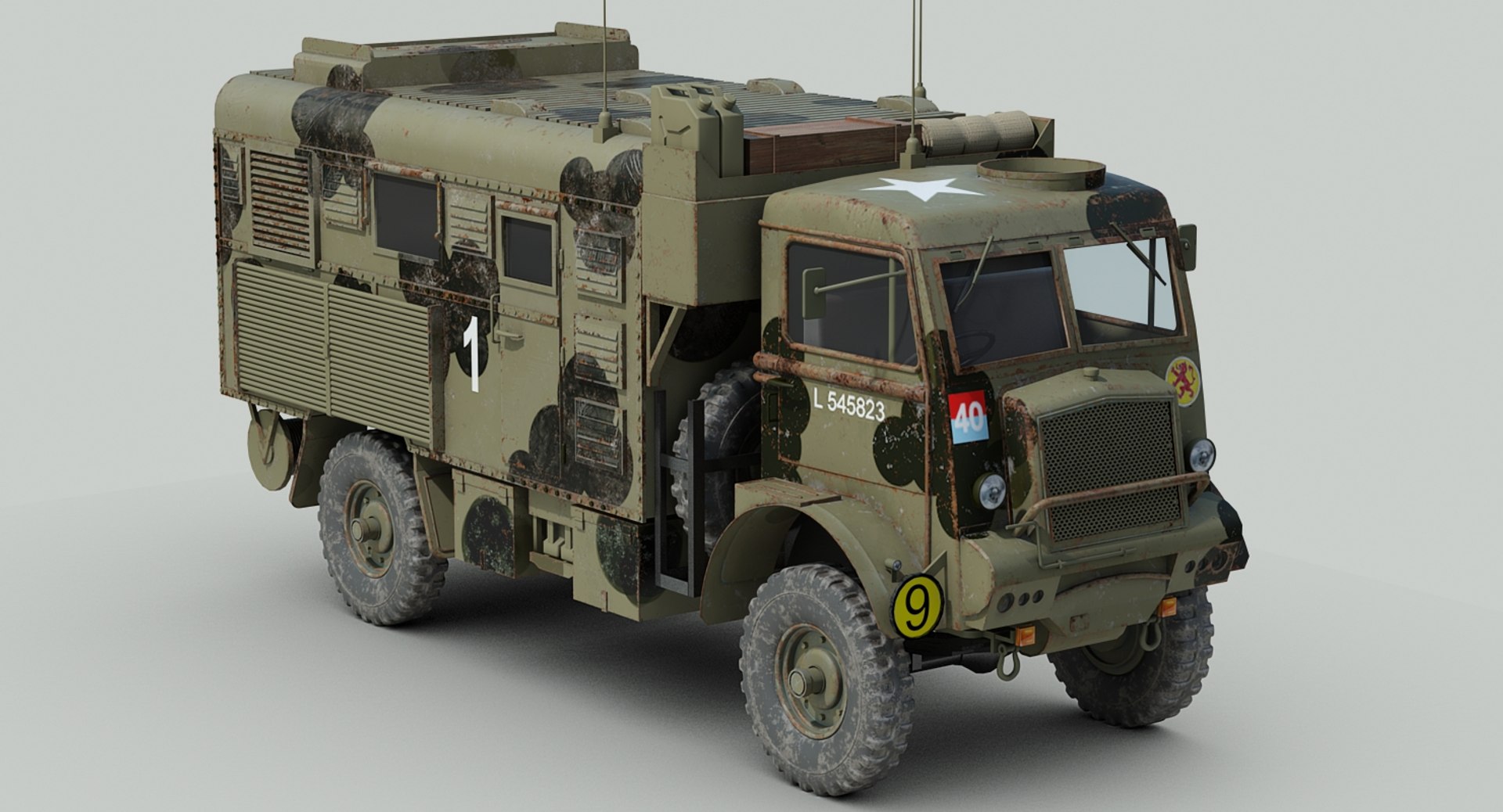 Ww2 Bedford Qlr Wireless 3D - TurboSquid 1161490