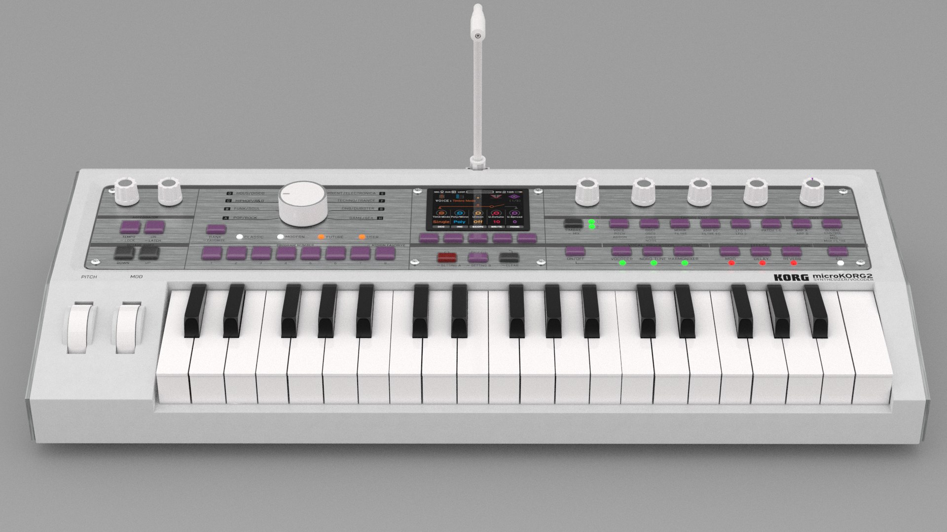 3D Korg MicroKORG 2 Synthesizer And Vocoder 3D Model White - TurboSquid ...