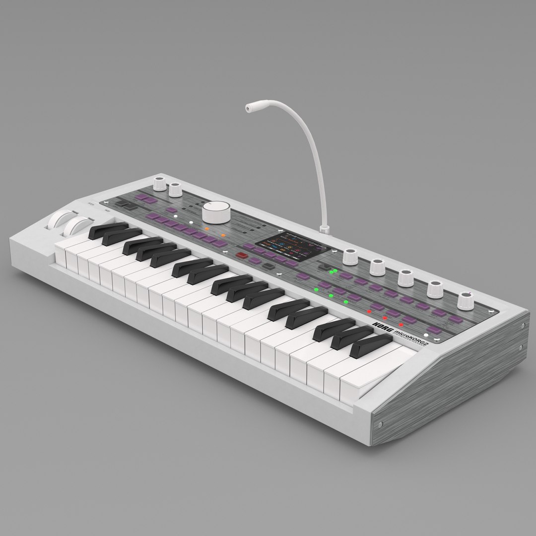 3D Korg MicroKORG 2 Synthesizer And Vocoder 3D Model White - TurboSquid ...