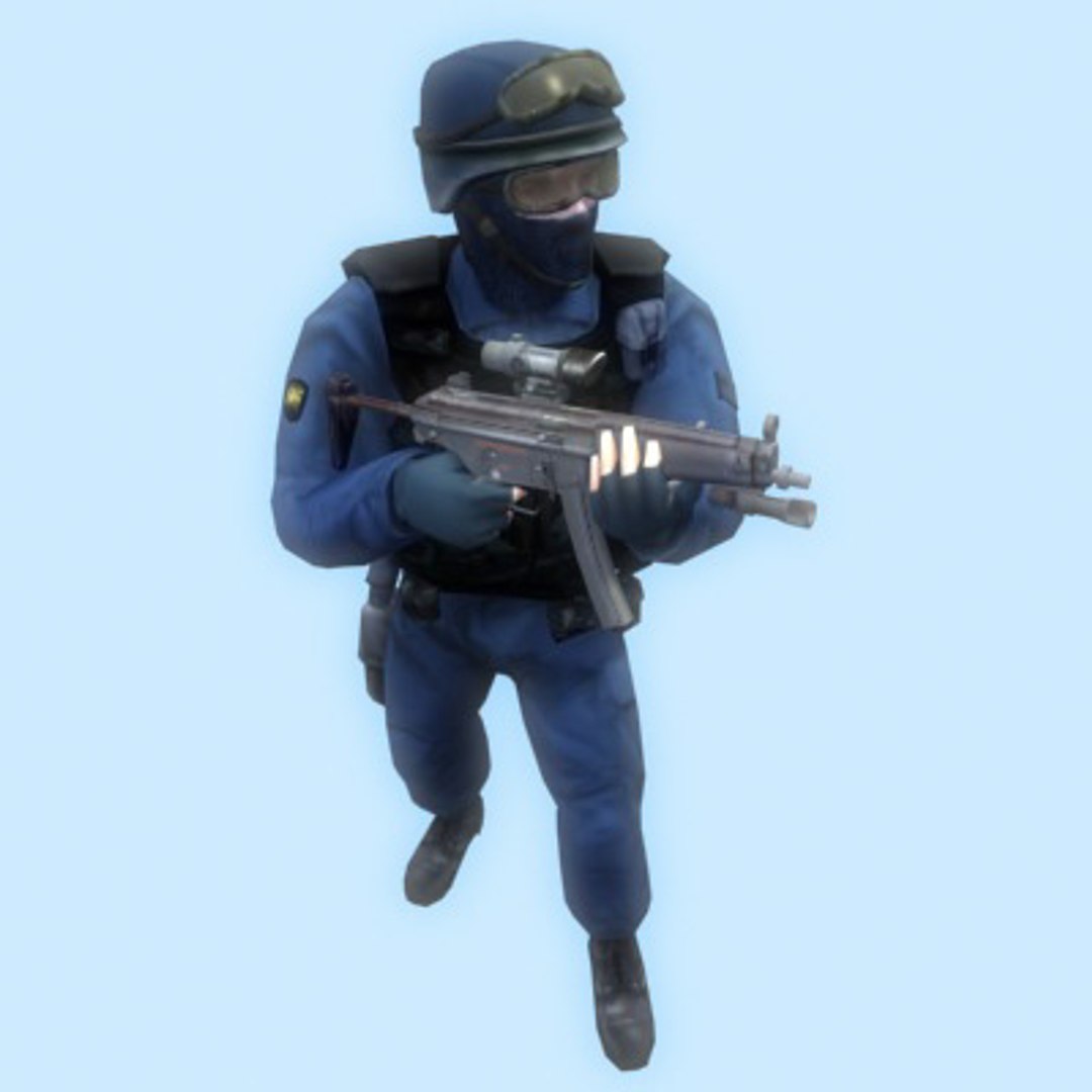 3d Swat Police Rigged Model