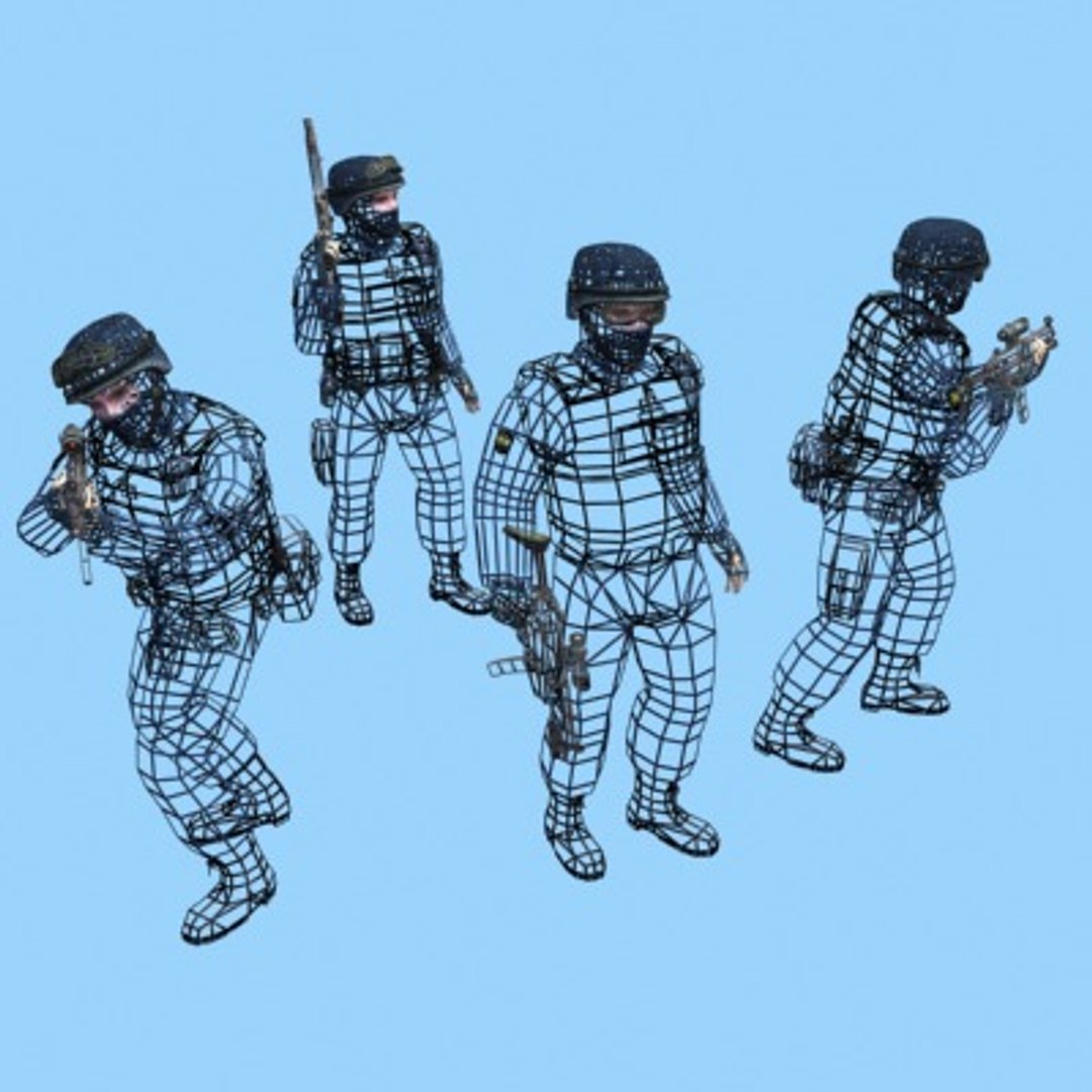 3d Swat Police Rigged Model
