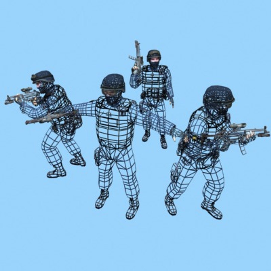 3d Swat Police Rigged Model