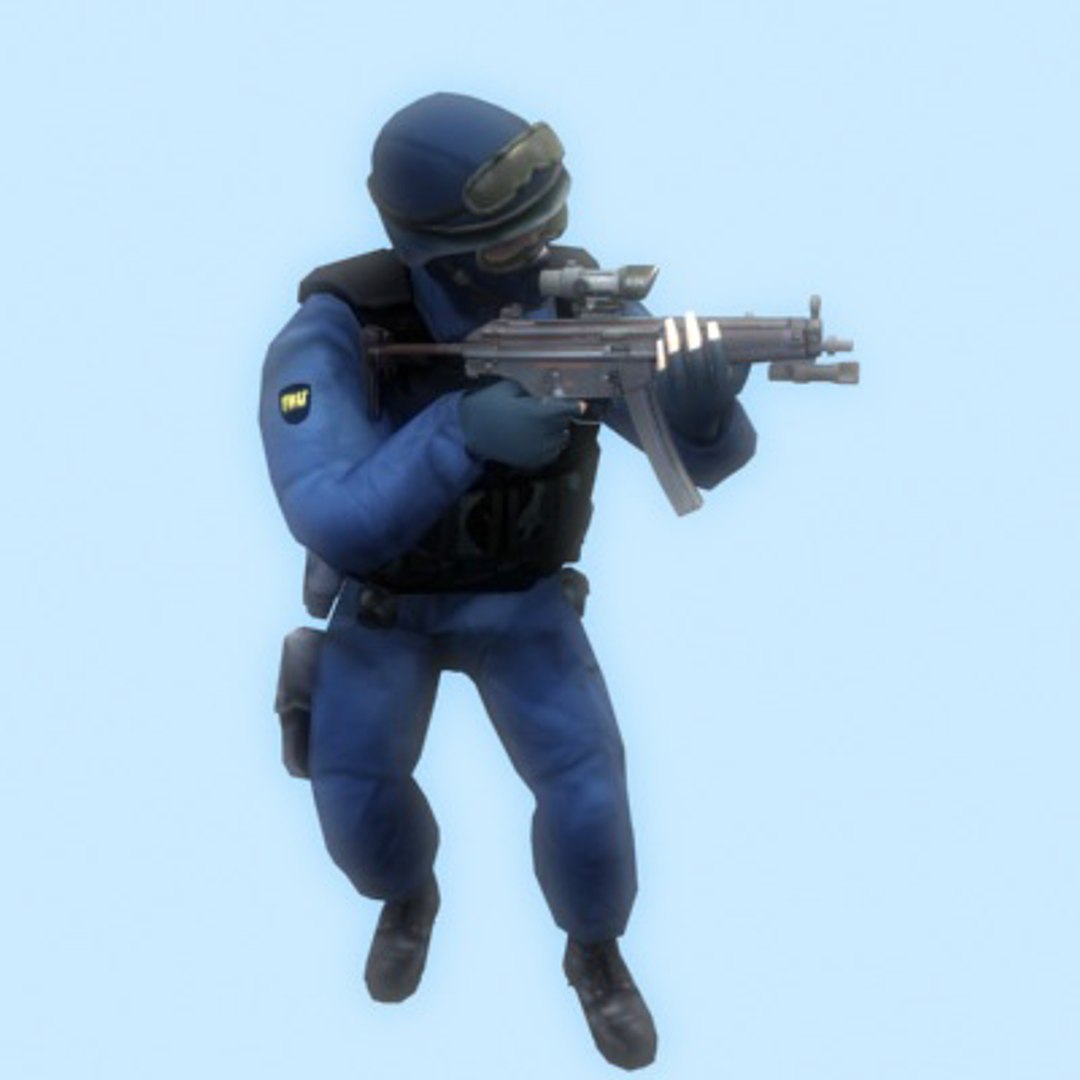 3d Swat Police Rigged Model